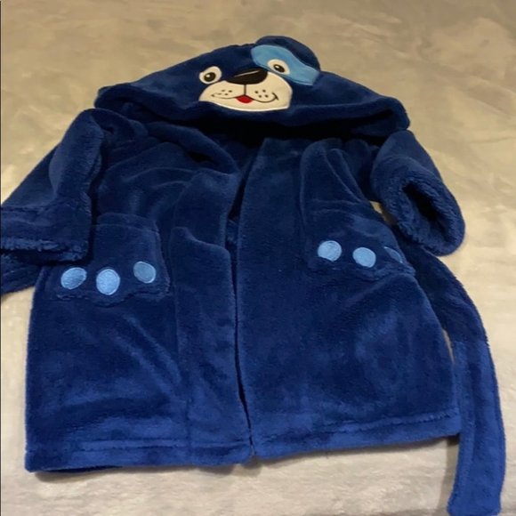 Pekkle | Pajamas | Pekkle Kids Boys Blue Teddy Bear Fleece Bathrobe ...